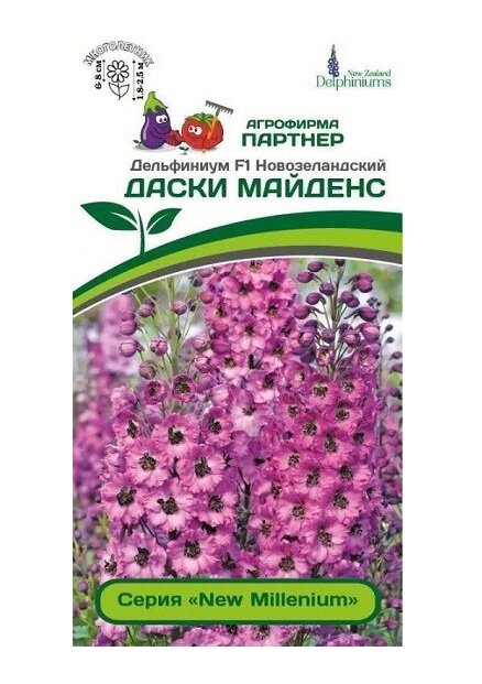 Семена дельфиниума партнер Даски майденс, многолетний, 3 шт