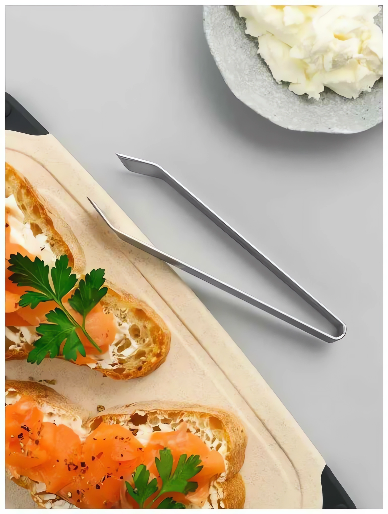 Пинцет кухонный для рыбы и курицы, нержавеющая сталь, серебристый, 1 шт.