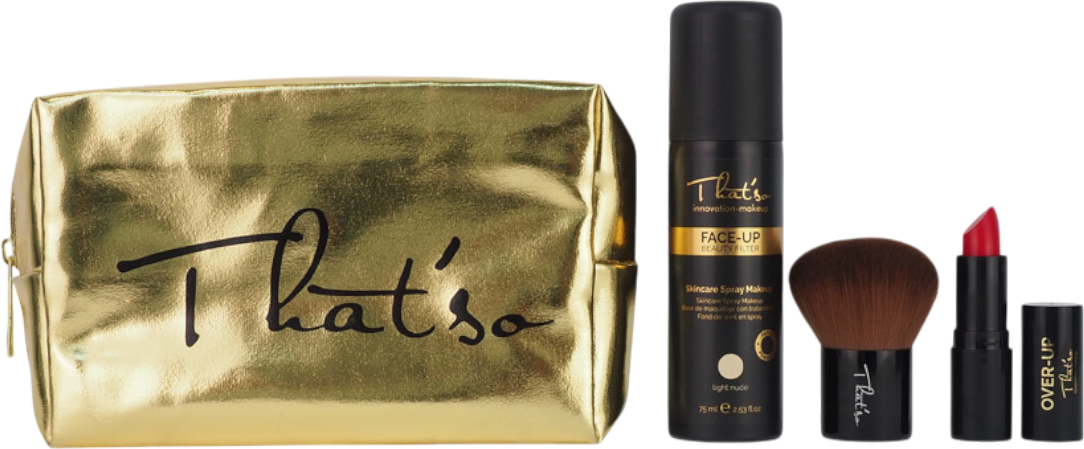 That’so Набор для макияжа "Светлый нюд и помада" Make Up Kit That'so Light Nude Lipstick Red 15ml