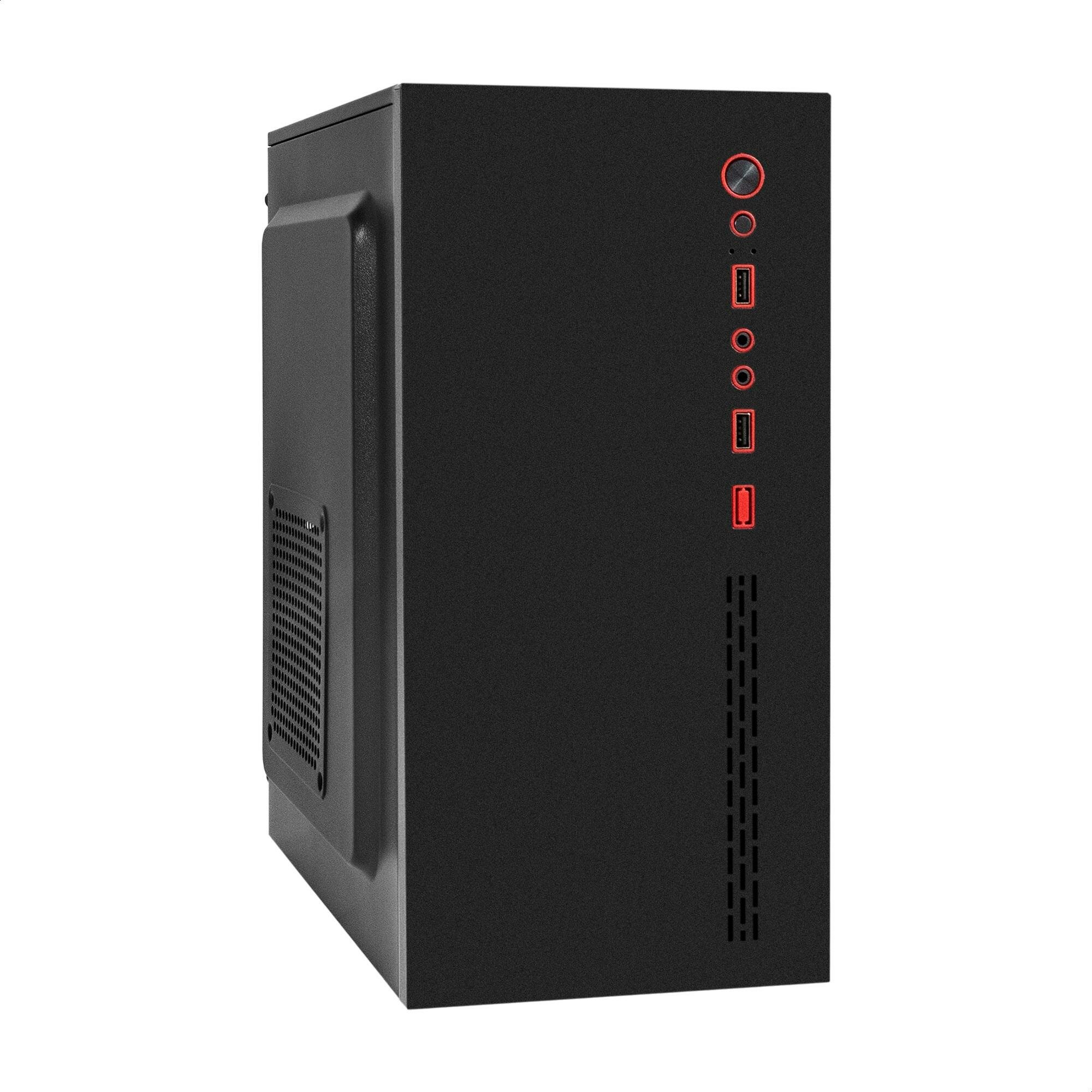 Корпус Minitower ExeGate BAA-403-UNS450 (mATX, БП UNS450 с вент. 12см, 2*USB, HD Audio, черный)