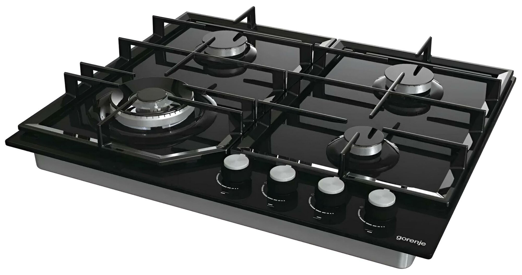 Варочная панель Gorenje GTW641AKB2, газовая, WOK-конфорка, стекло, черная