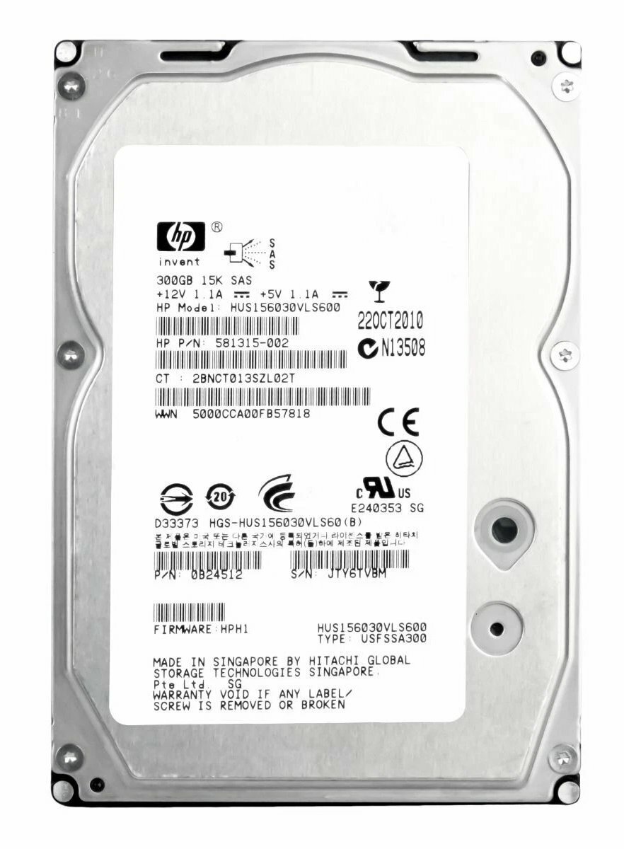 Жесткий диск HP 300Gb 15000 SAS 3.5" HDD 581315-002