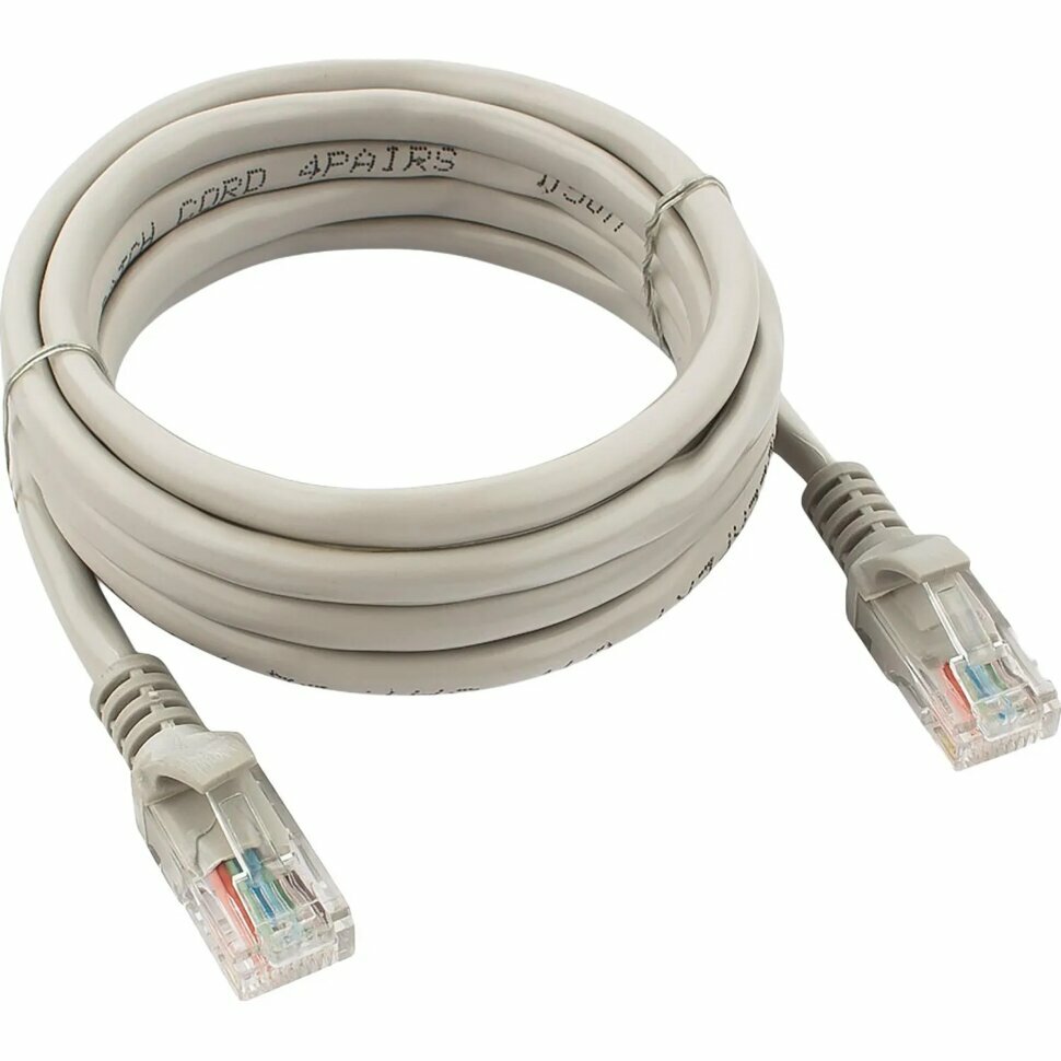 Патч-корд UTP Cablexpert PP12-3M кат.5e, 3м, серый, 1124749
