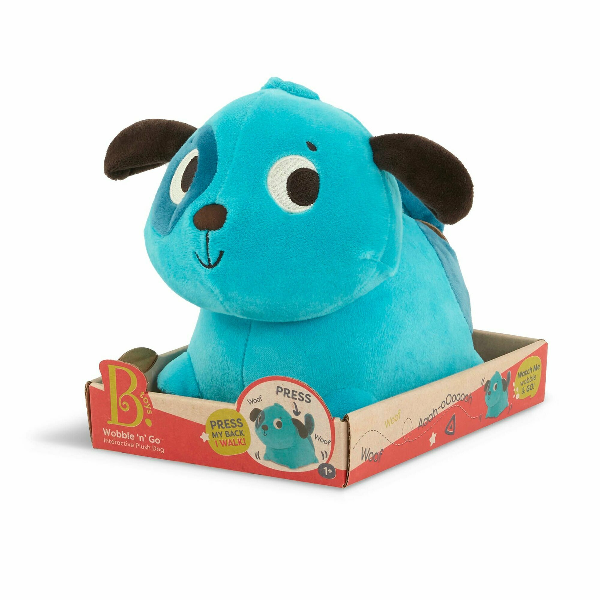 Интерактивная игрушка B.Toys - Мягкая игрушка-щенок Wobble 'n' go Puppy, 6+ мес. - Би. Тойс BX2119Z