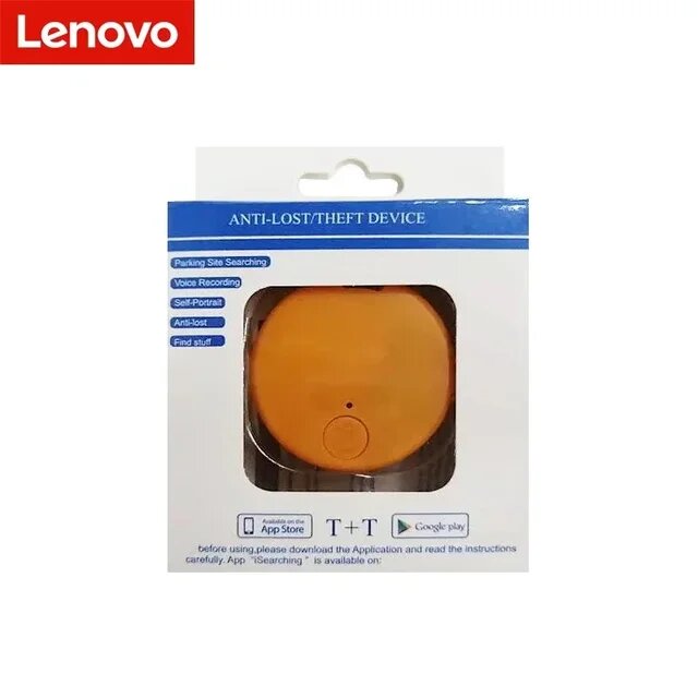 Мини-трекер Lenovo GPS с Bluetooth 5.0, защита от потери, для домашних животных, детей, сумок и кошельков, совместим с iOS и Android.
