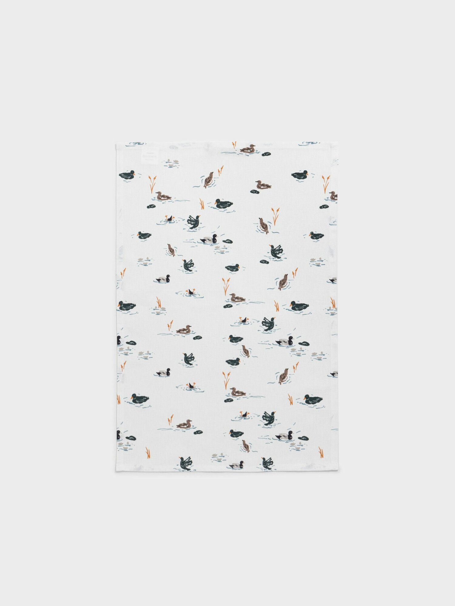 Полотенце кухонное, 40х60 см, хлопок, молочное, Утки, Ducks in pond, Kuchenland