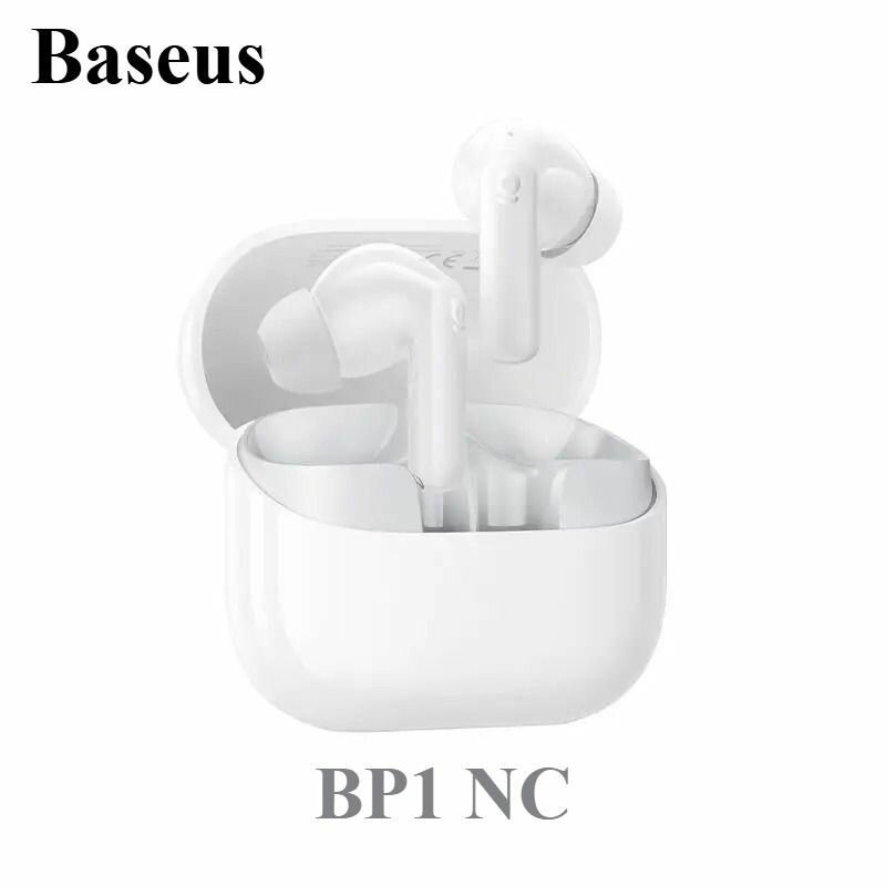 Baseus BP1 NC Наушники TWS Беспроводные наушники Bluetooth 6.0 с гибридным активным шумоподавлением, 4 микрофона, Время воспроизведения 41 час