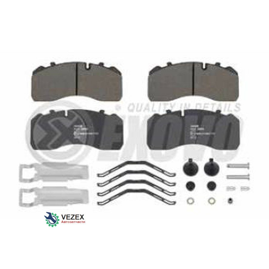 EXOVO 29093E колодки торм. дисковые! с монт. к-ктом\ BPW, KAMAZ, MAN, MB, SAF