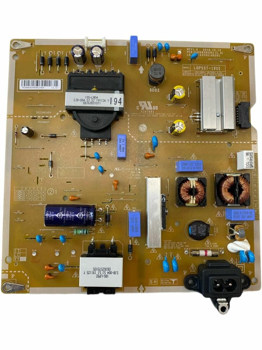 Блок питания (LGP5T-19U1), для телевизора LG 55UM7300PLB