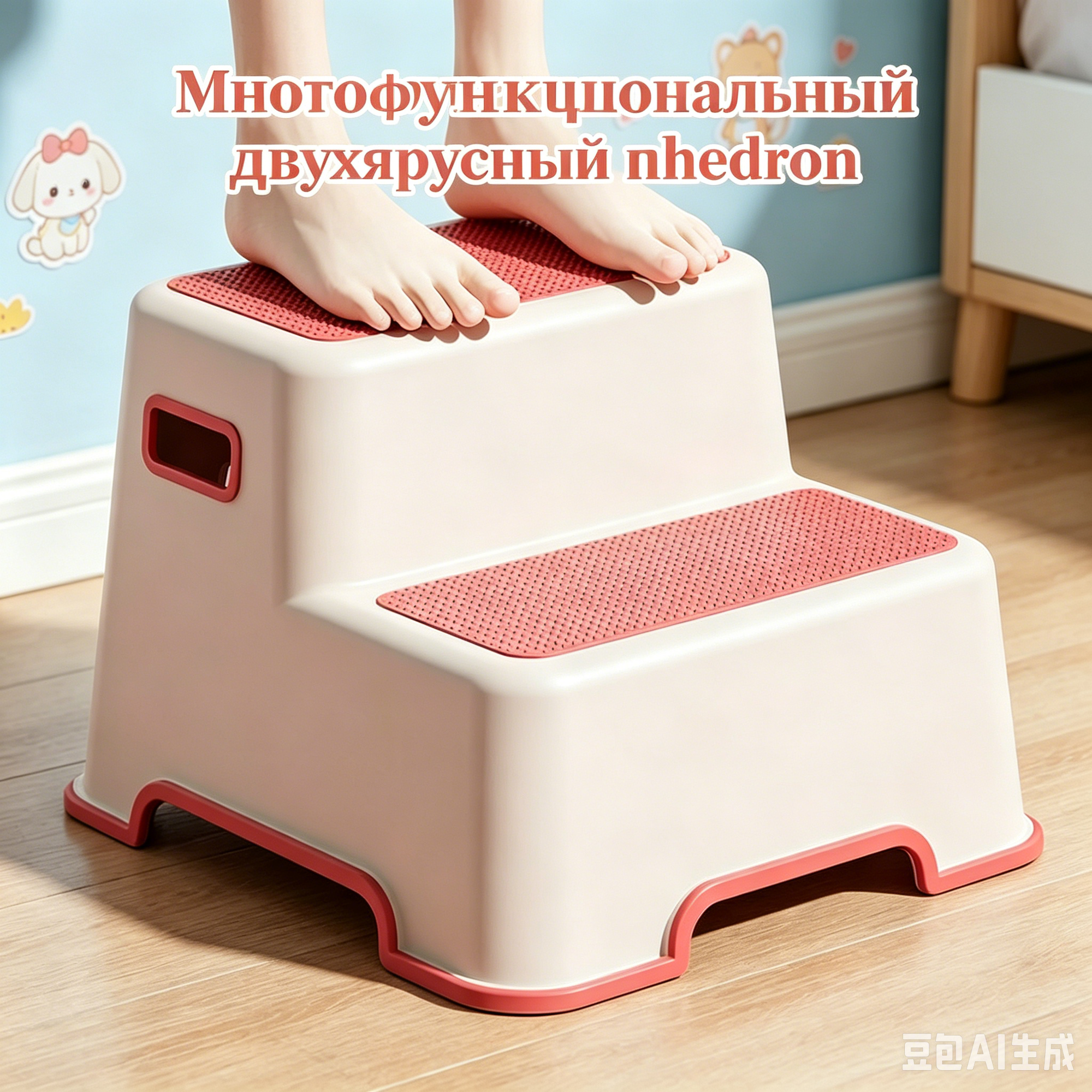 Многофункциональный двухслойный табурет для ходьбы.30х33х23см