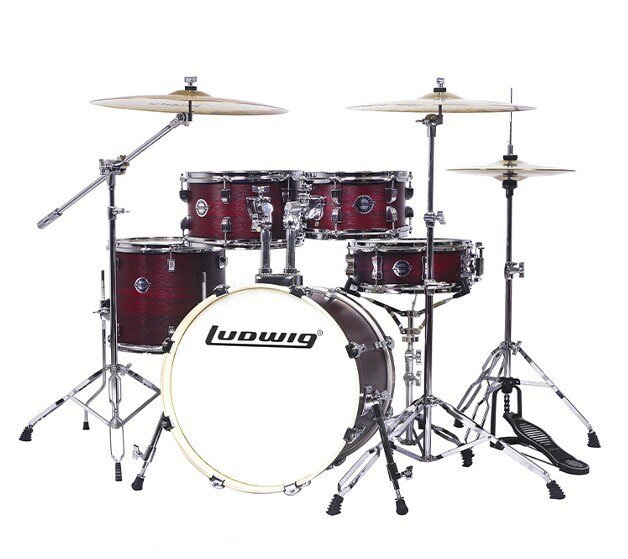 Ludwig LC198-5 Accent Pro Барабанная установка, бордовая, 2 коробки