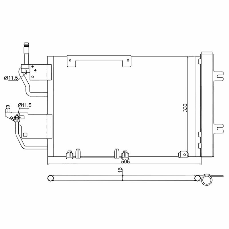 Радиатор SAT ST-OP49-394-A0 кондиционера Opel Astra 04-13 / Zafira 05-14