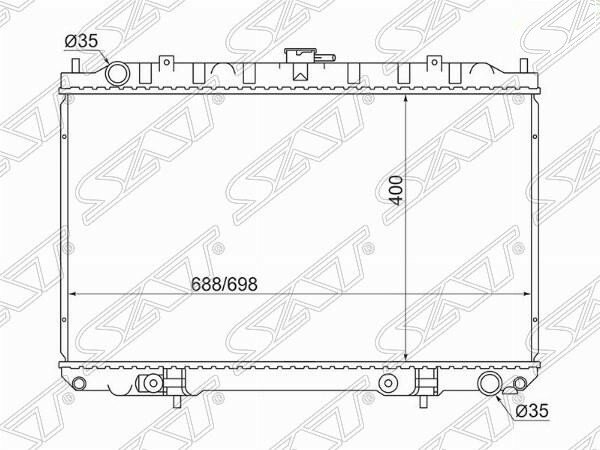Радиатор Infiniti I30 99-04 / SAT NS0004-33 Nissan Cefiro 98-03