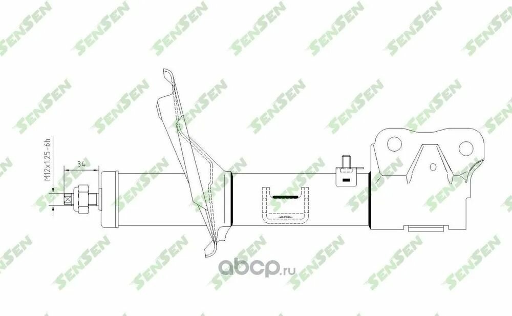 Амортизатор передний левый GAS Mitsubishi Lancer 07- для Mitsubishi Lancer 07- SENSEN 42140756
