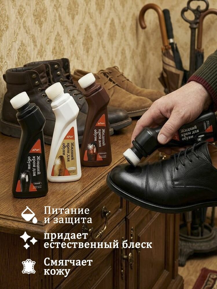 Чёрная, белая и коричневая краска для обуви, для кожи и подошвы, средство для ухода за кроссовками, набор для ухода за обувью (3 шт.)