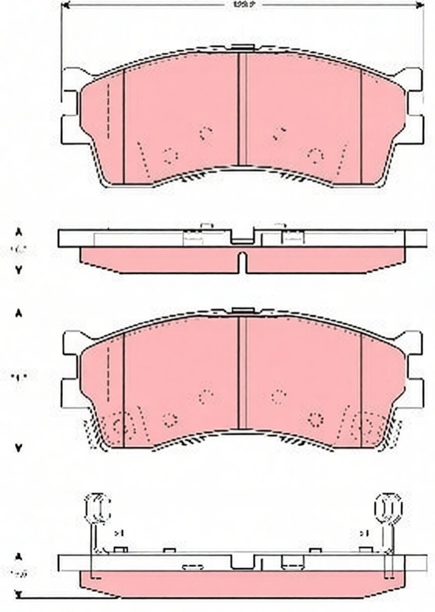 Колодки передние KIA RIO, SHUMA II GDB3285 TRW арт. GDB3285