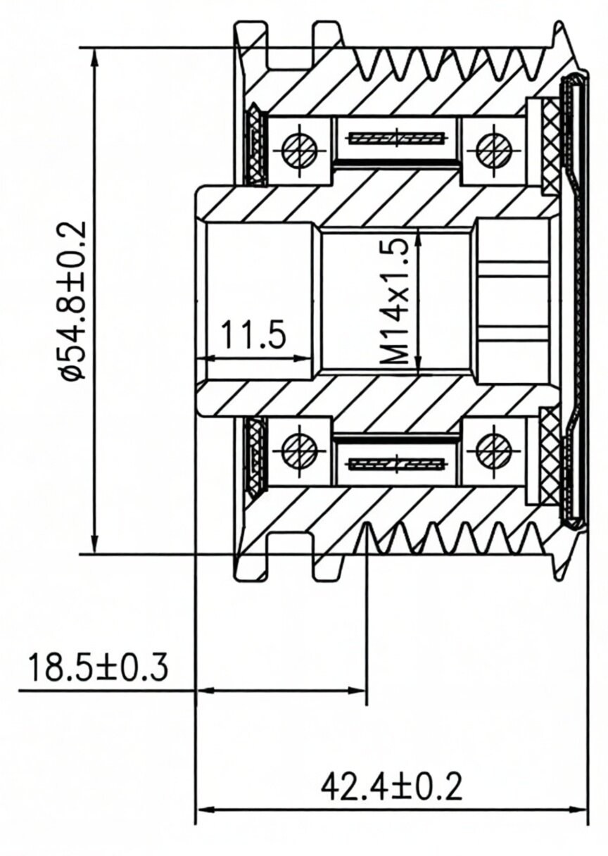 Шкив с обгонной муфтой генер. для а/м Lexus RX (15-) 2.0T (SGP 0191) STARTVOLT арт. SGP0191