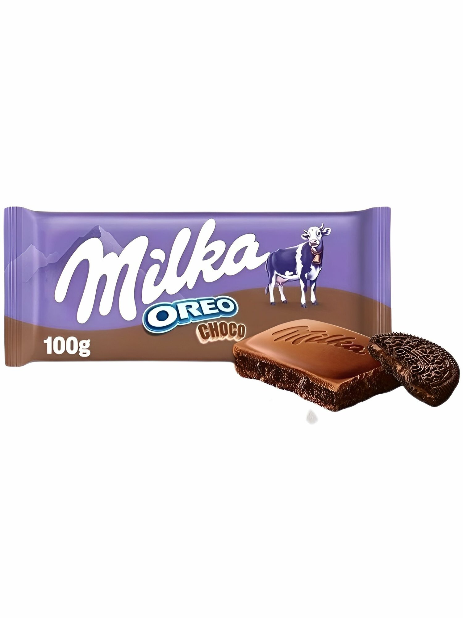 Шоколадная плитка Milka Oreo Choco Brownie с какао начинкой и прослойкой шоколадного печенья, 100 гр. (Швейцария)