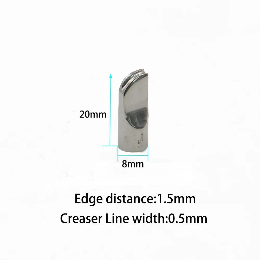 Биговка для кожи 20x8 мм, Edge distance: 1.5mm, Creaser Line width: 0.5mm, Цвет: 1.5mm Shallow