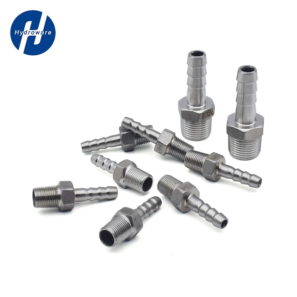 Соединитель для шлангов из нержавеющей стали SS304 BSPT 6-25 мм 1/8", 6mm