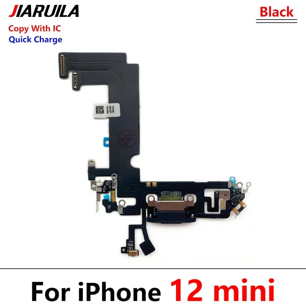 Шлейф зарядки для iPhone 12 mini Black