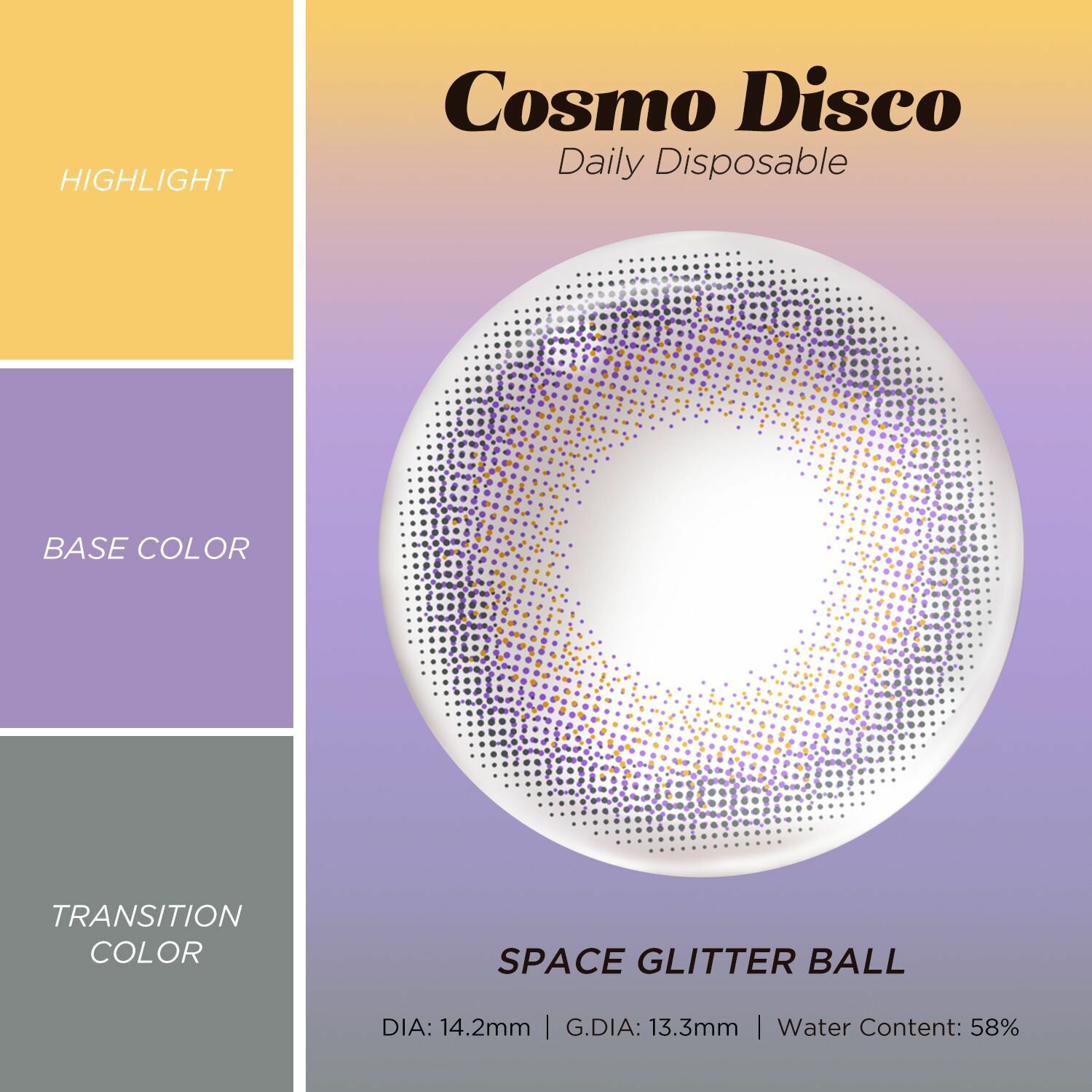 Moody Cosmo Disco (10 линз) 8.5 -1.75 Space Glitter Ball
