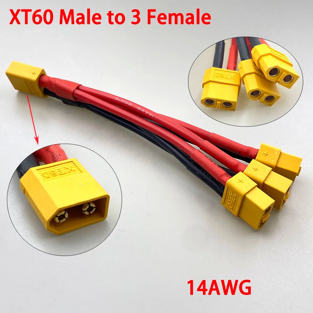 Разветвитель XT60 XT90 HBXINTAO XT60Male to 3Female