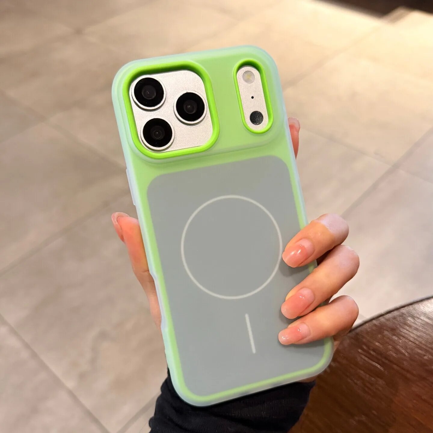Роскошный магнитный чехол для телефона Candy Jelly Color для Айфон 16 Про Макс, Зеленый, зеленый