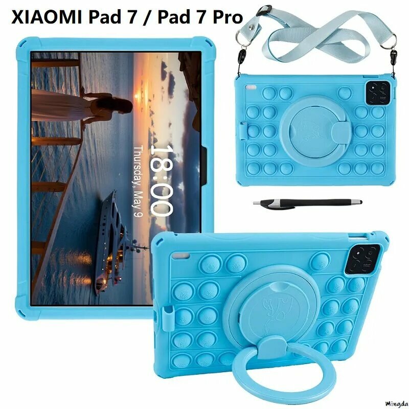 Защитный чехол для Xiaomi Pad 7 / 7 Pro / Ксиоми Пад 7, Сяоми Пад 7 Про 11.2дюйма планшета с плечевым ремнем Защищенный