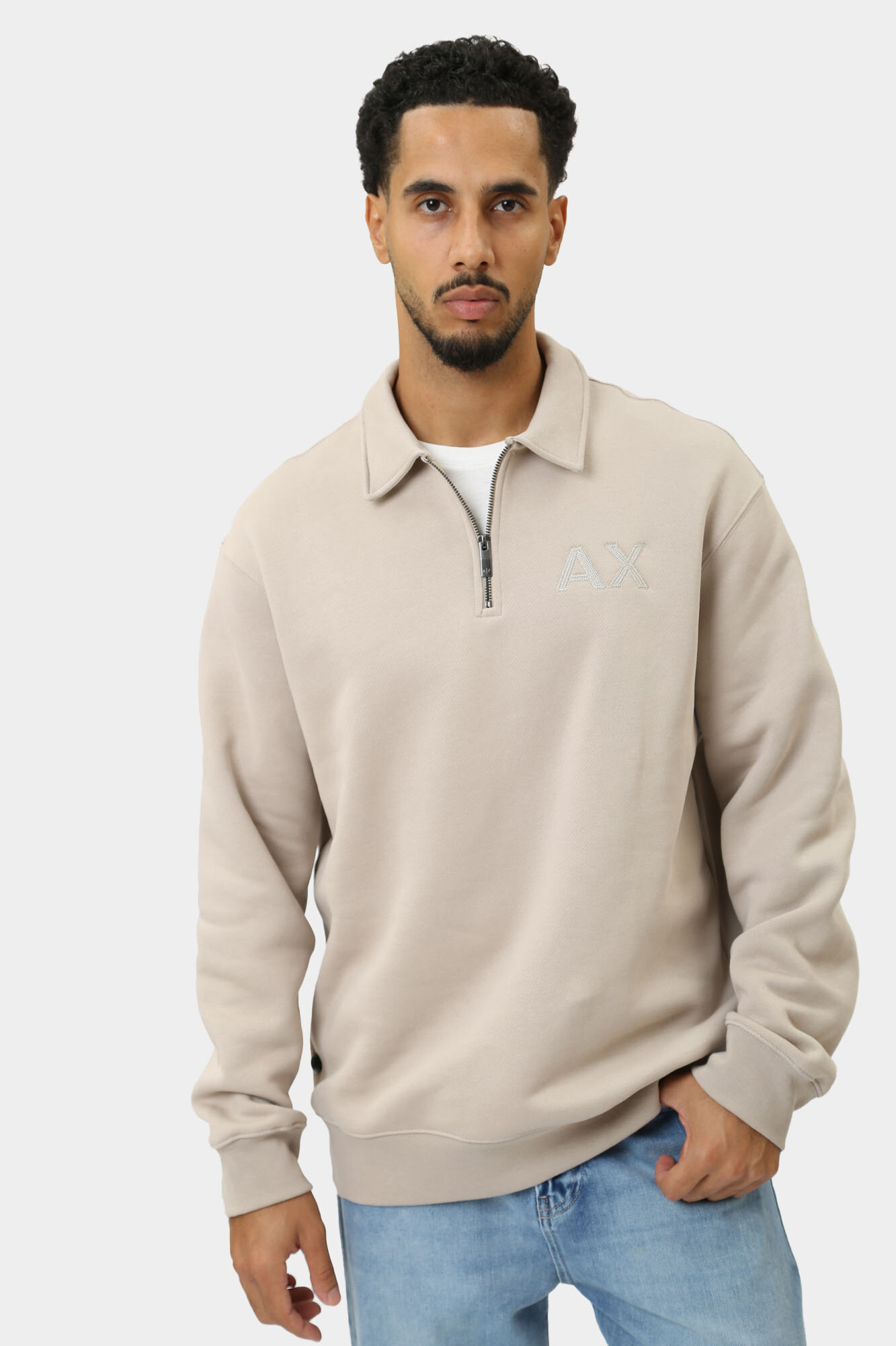 Свитшот Armani Exchange, размер L, , коричневый