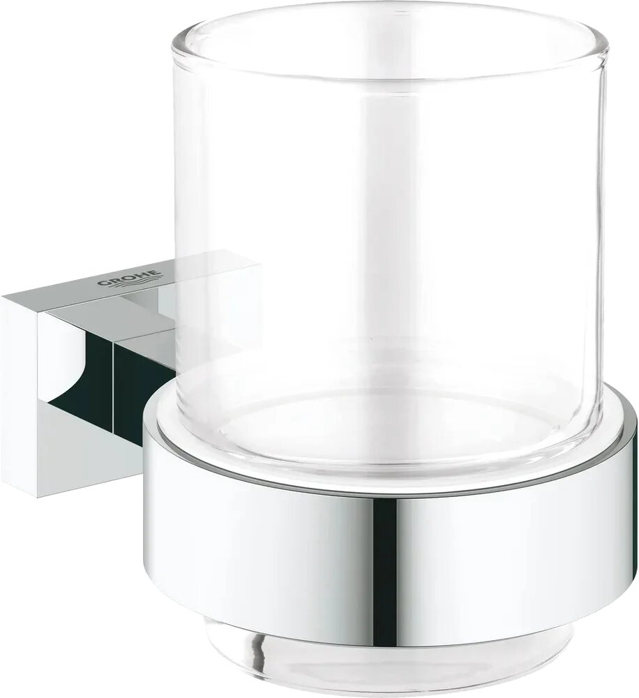Стакан для ванной Grohe Essentials 40508 из латуни, стеклянный