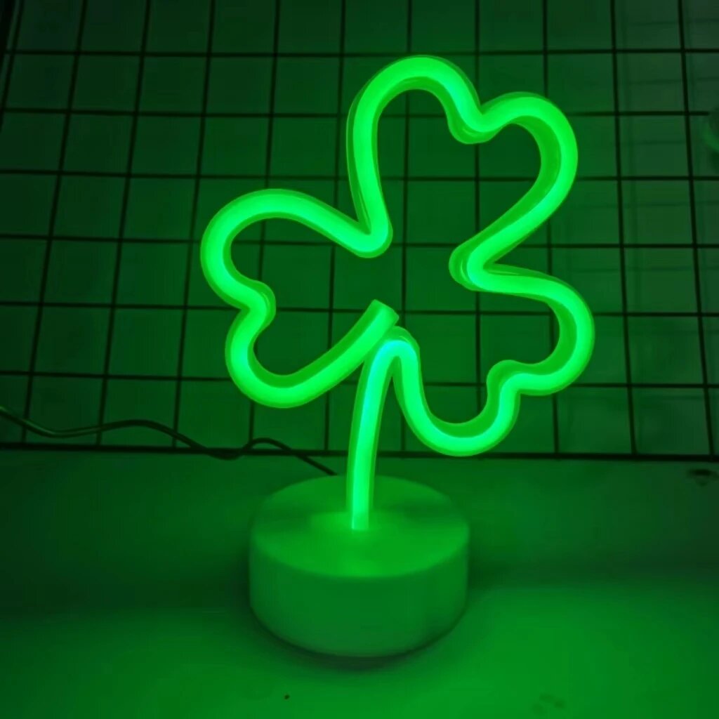 Неоновые светильники для декора desktop clover