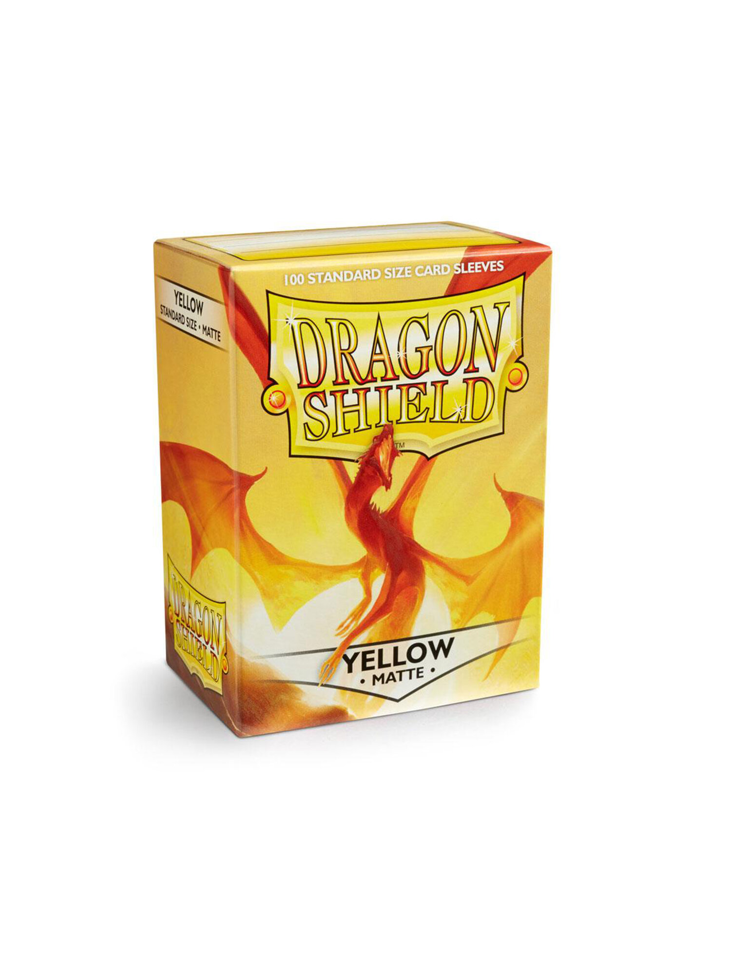 Протекторы Dragon Shield Standard Matte Yellow 64х89 мм 100 шт. 120 мкм - для карт 63х88 мм MTG, Pokemon