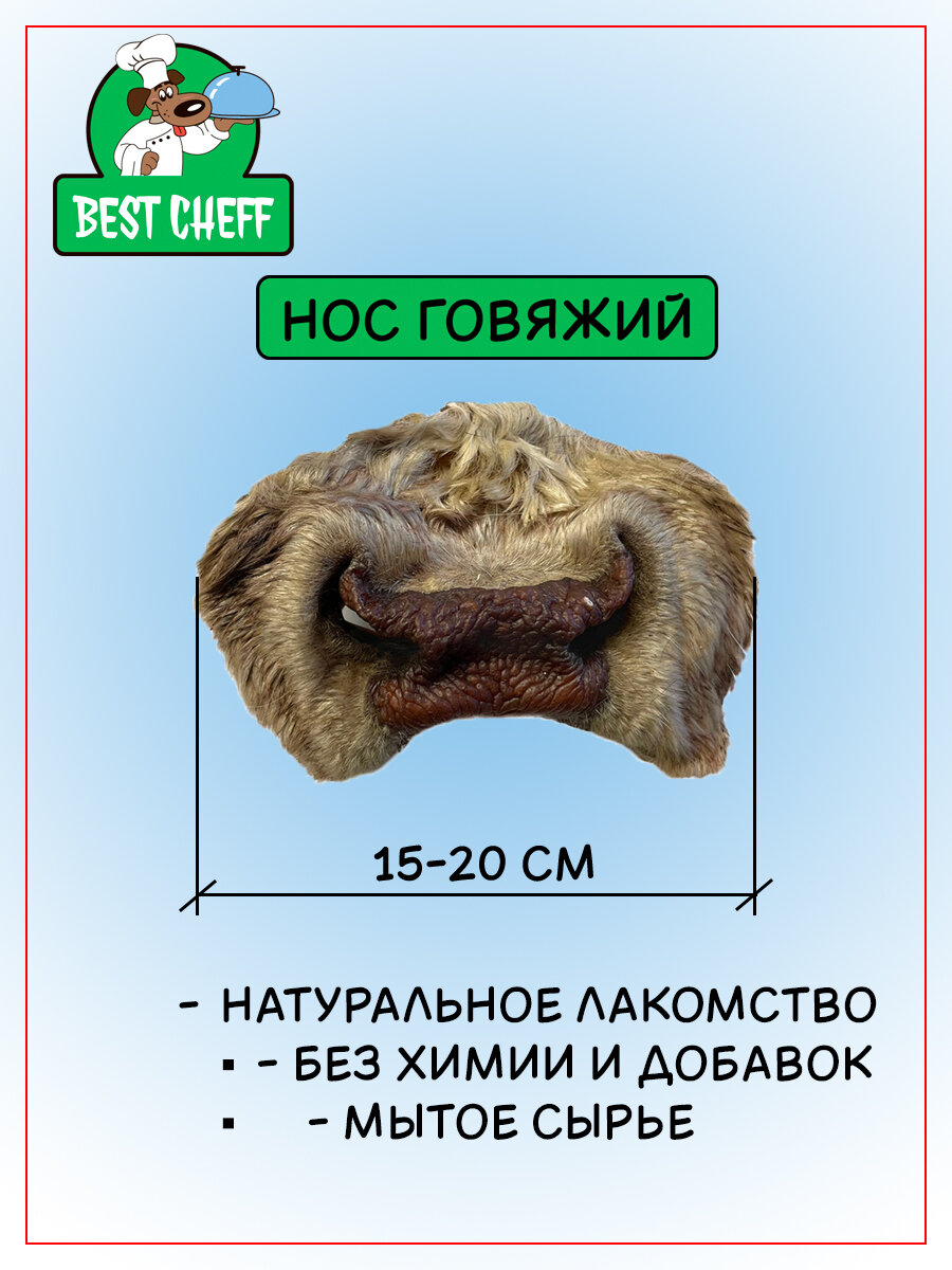 Нос говяжий. Натуральное лакомство для собак.