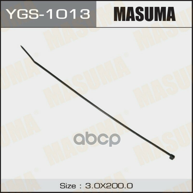 Хомут пластиковый черный 3х200 (упаковка 100 шт, цена за 1 шт) Masuma арт. YGS-1013