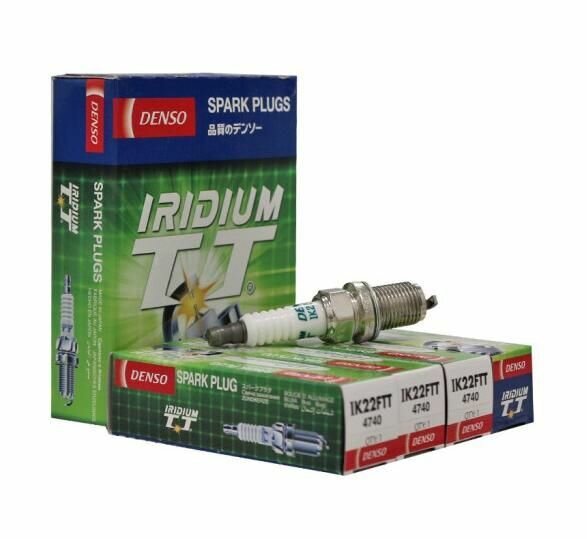Комплект свечей зажигания иридий, 4 шт. DENSO Iridium TT IK22FTT (4740) - PORSCHE Cayenne (02-12), AUDI 80, A4, A5 / CHEVROLET Aveo, Cruze, Orlando / OPEL Astra J, Corsa D/E, Insignia A, Meriva B, Mokka, Zafira C / SKODA Octavia / RENAULT Megane, Laguna
