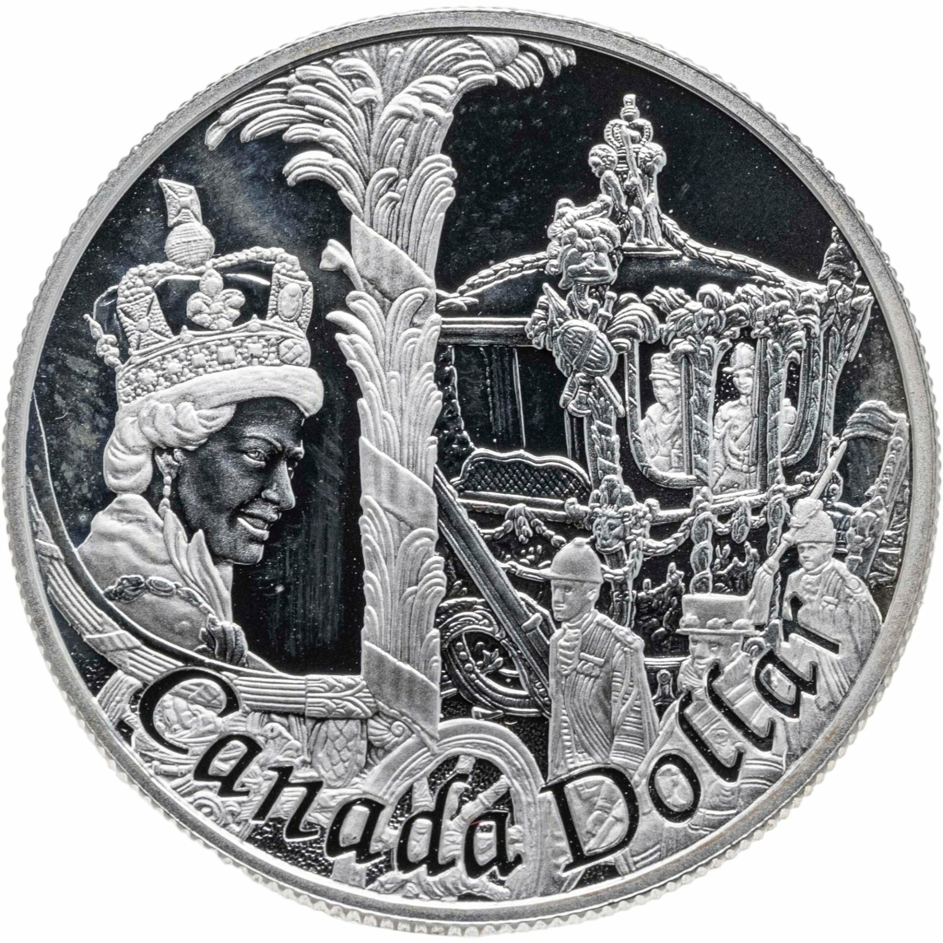Канада 1 доллар dollar 2002 50 лет правления Королевы Елизаветы II /герб/, Серебро 925, в сохранности Proof