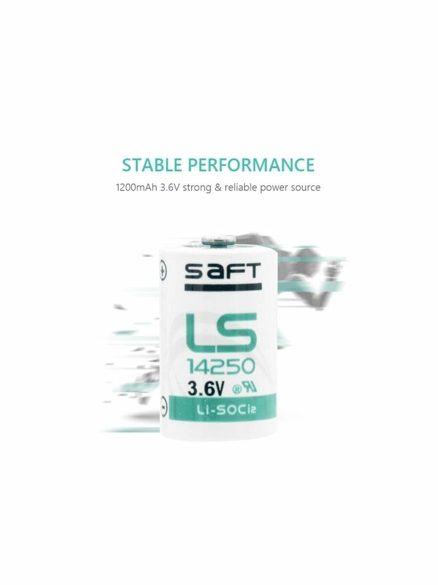 1 литиевая батарея SAFT LS14250 3,6 В LS 14250 1/2AA