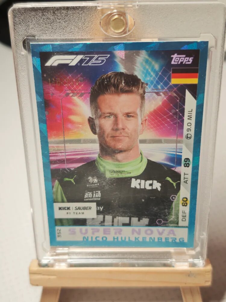 Коллекционные карточки Topps F1 Racing, красные карточки Trubo Attax с серийными номерами HULKENBERG 116/299.