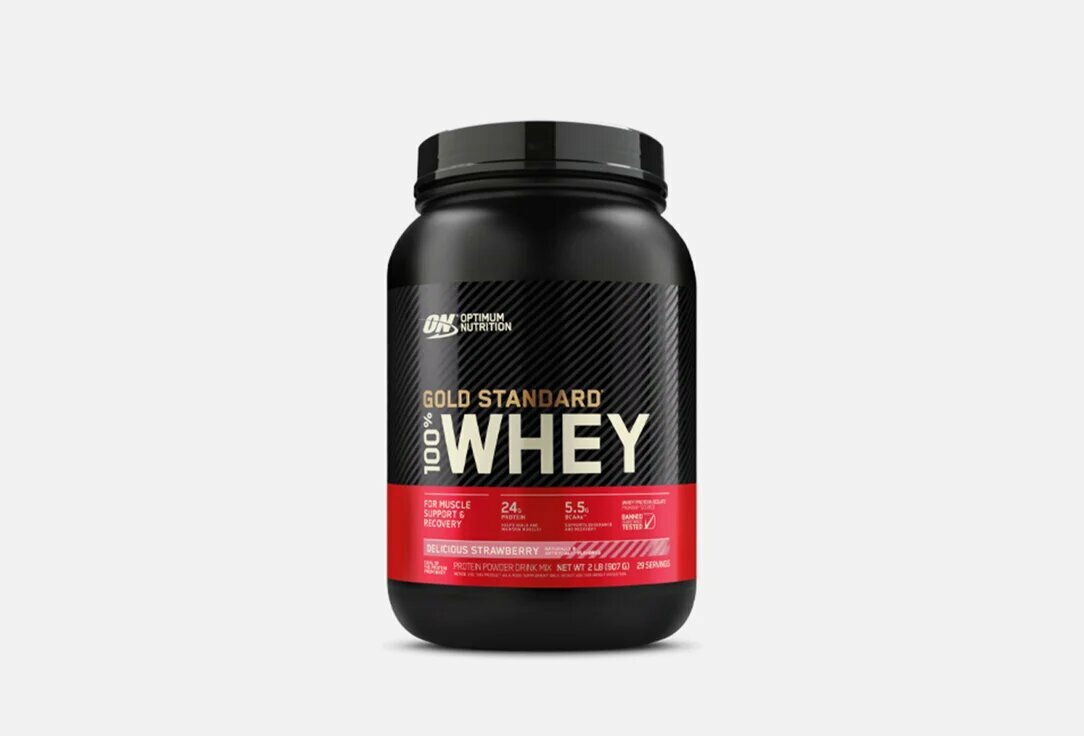 Optimum Nutrition Gold Standard 100% Whey Delicious Strawberry Протеин 907 г