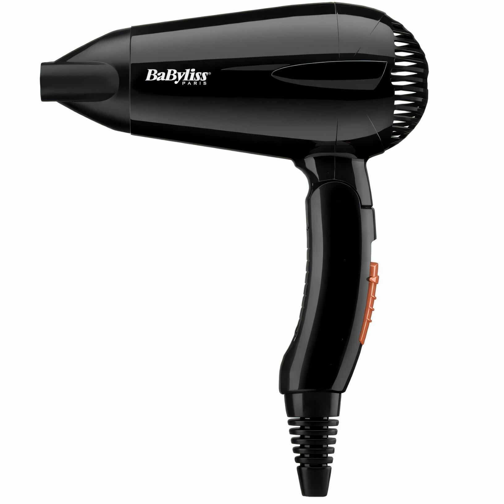 BaByliss Фен для волос 5344E 2000 Вт, скоростей 2, кол-во насадок 1, черный, оранжевый