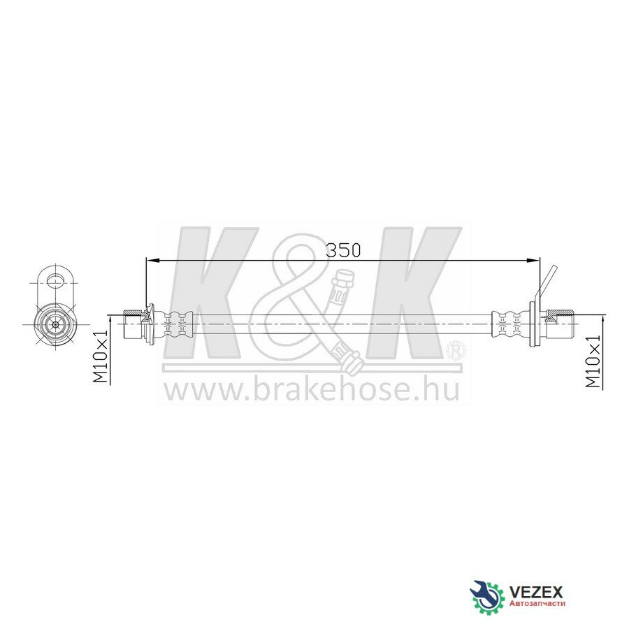 K&K FT2172 Шланг тормозной задний FT2172