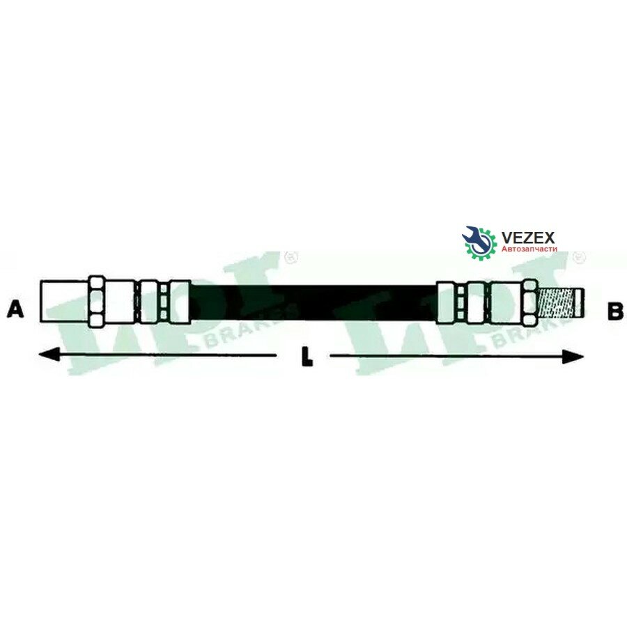LPR 6T46162 Шланг тормозной 6T46162