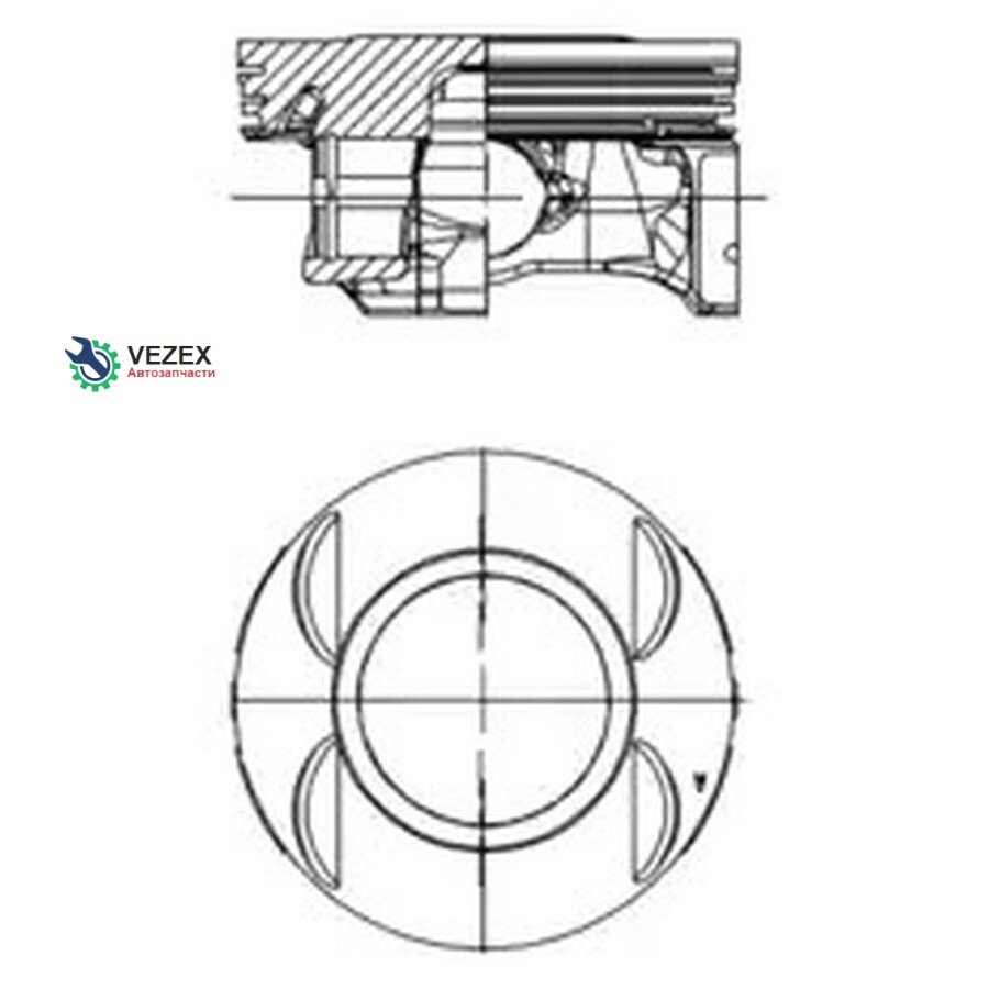 KOLBENSCHMIDT 40199610 Поршень dm.80.50x1.2x1.2x2.0 +0.50 Цена за 1 шт.