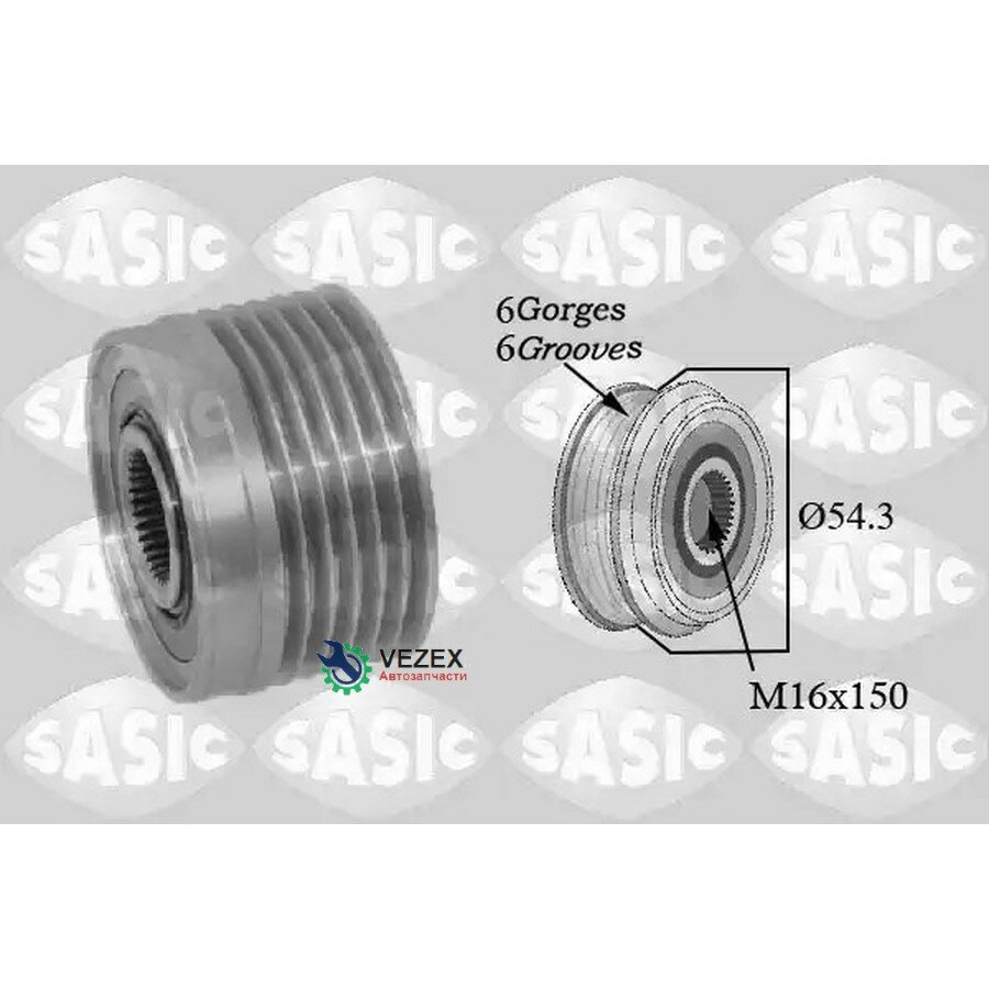 SASIC 1676031 Шкив генератора