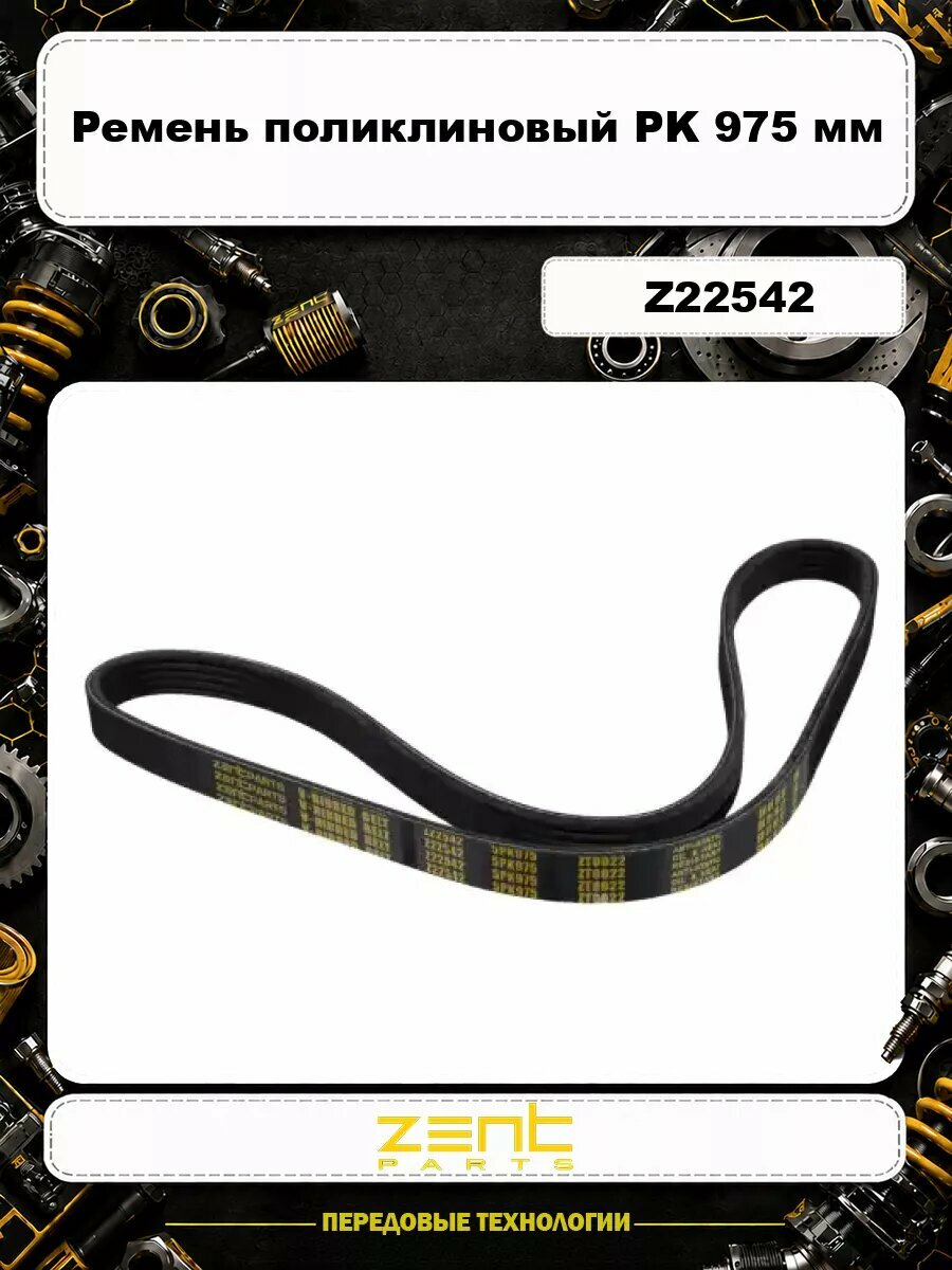 Ремень поликлиновый ZENTPARTS Z22542 PK 975 мм