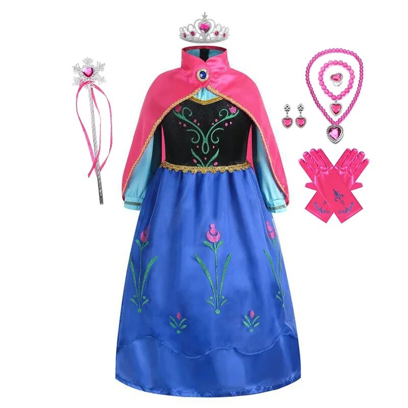 Платье принцессы Анна, костюм Disney, 150(9-10T), Anna set B2