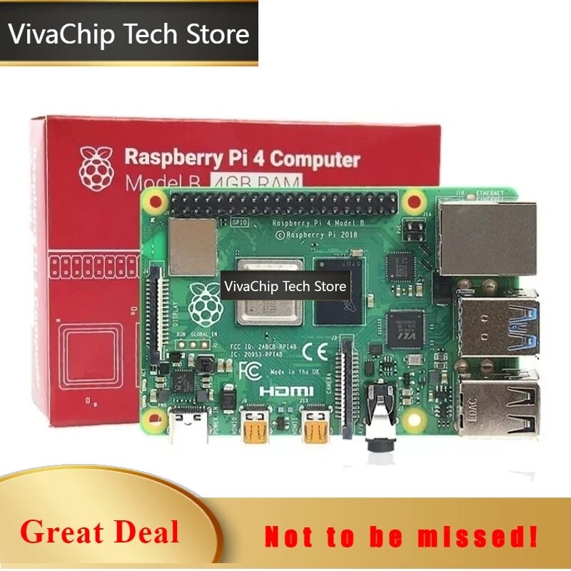 Raspberry Pi 4 Model B 4G, Single motherboard — фото 1