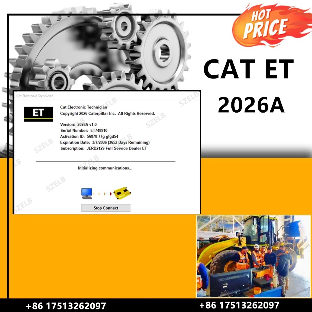 Диагностическое программное обеспечение Cat ET 2026A для техников Caterpillar (для двигателей и техники), бесплатная установка