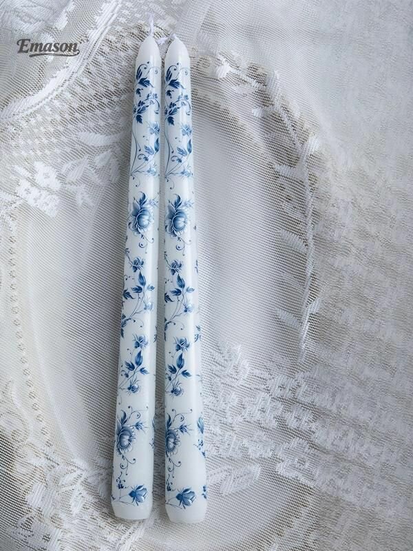 Свечи Декоративные. цвет: белое/Цветок пиона(25cm), набор 2 шт.